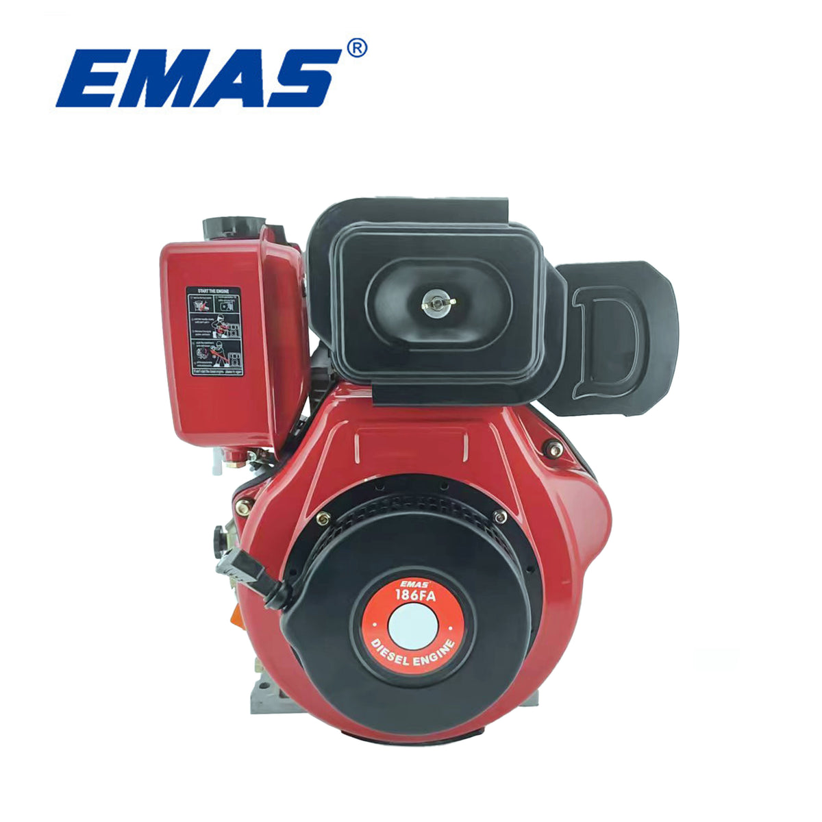 EMAS 418cc 186F Heavy Duty Single Cylinder Air Cooled Small Diesel Eng ...