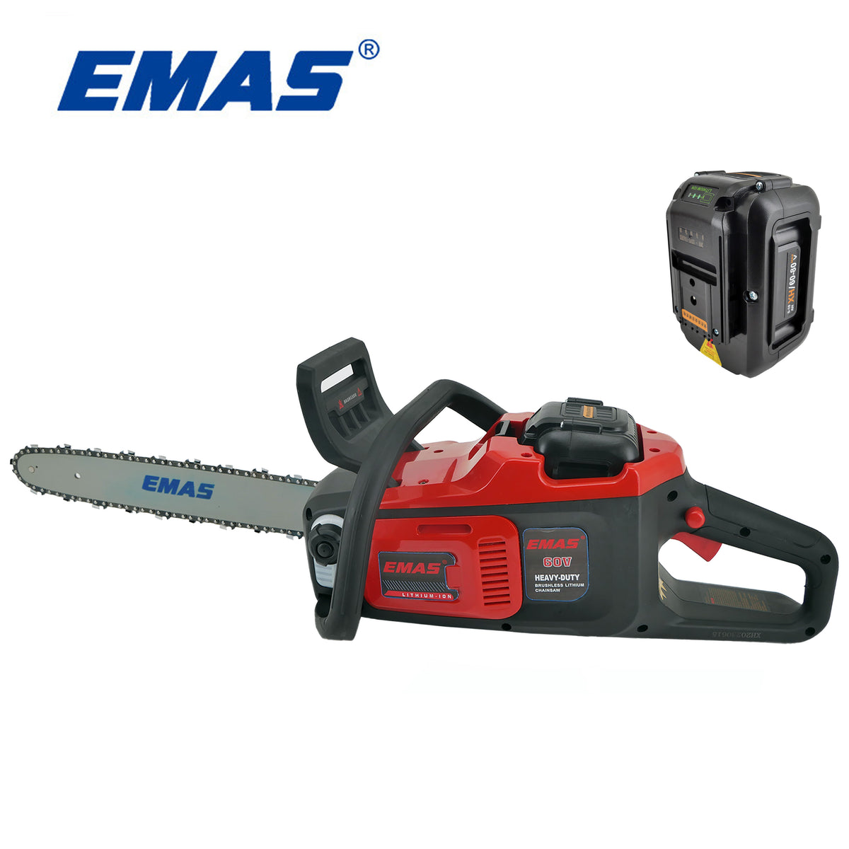60V chainsaw lithium battery with long battery life Low noise and ...